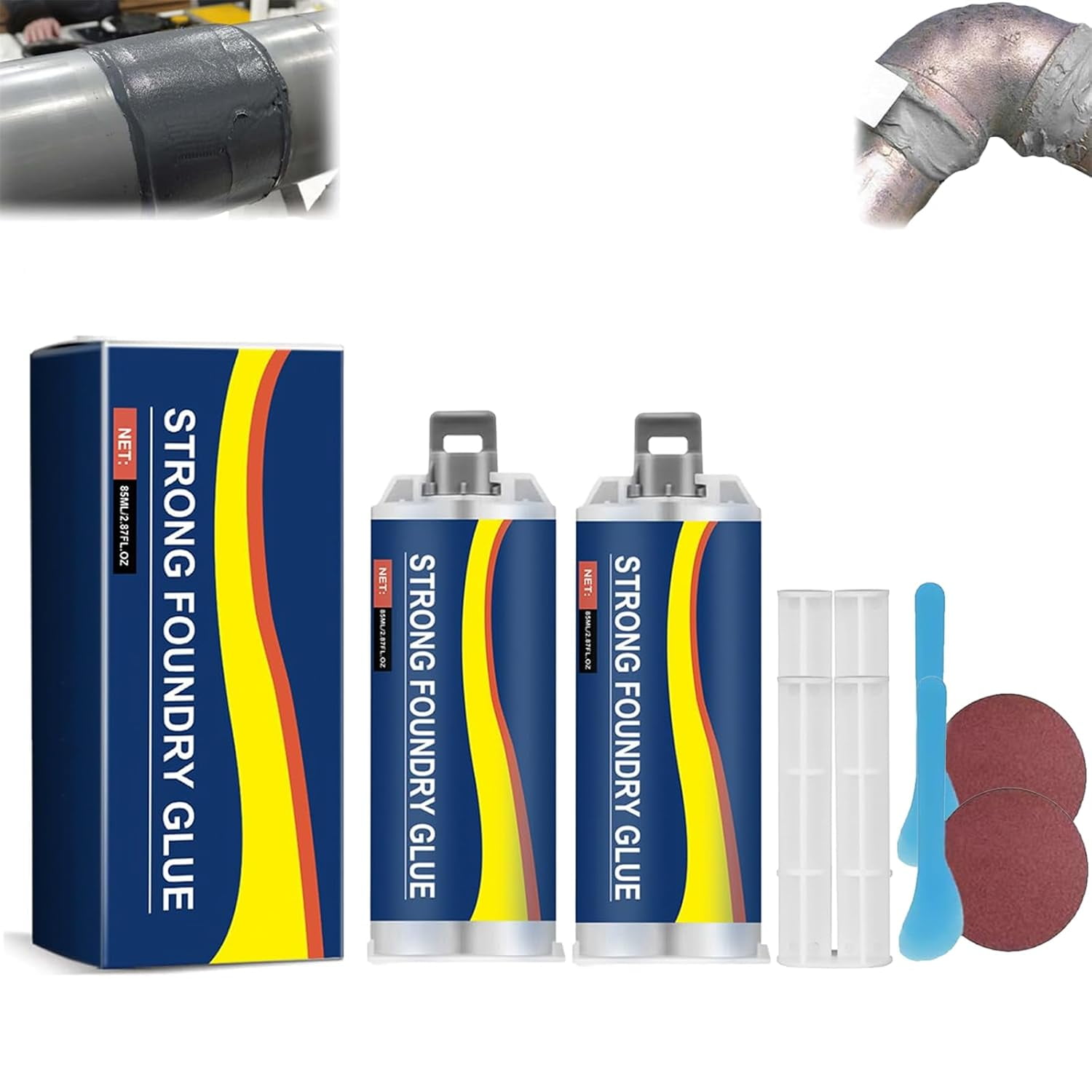 Upliftjoys Enhanced Casting Glue,Metal Repair Glues Heavy Duty,Strong Foundry for Metals ...