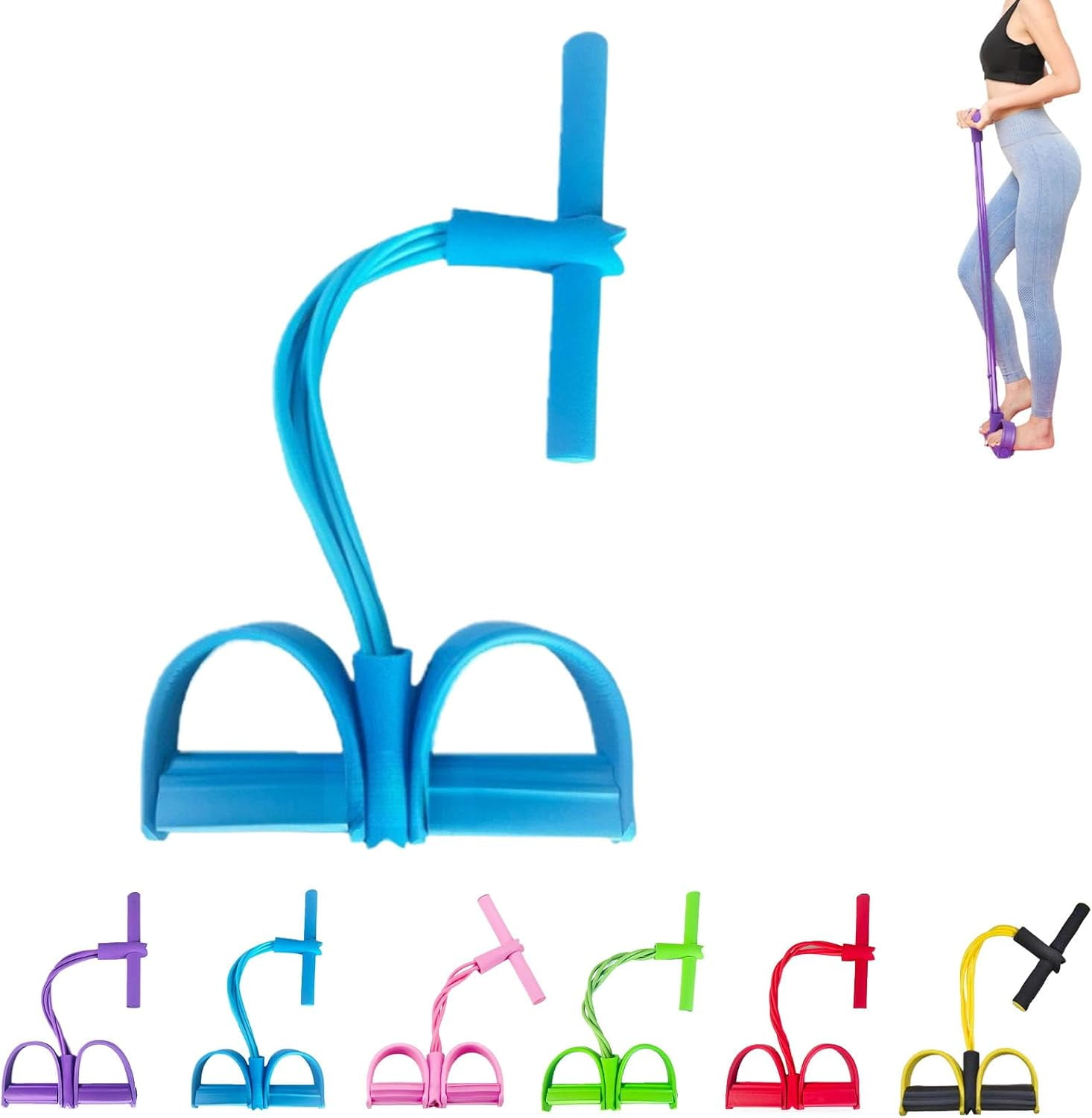 Upliftjoys Exerciser, 21 Body Building Resistance Bands-4 Tube Pedal ...
