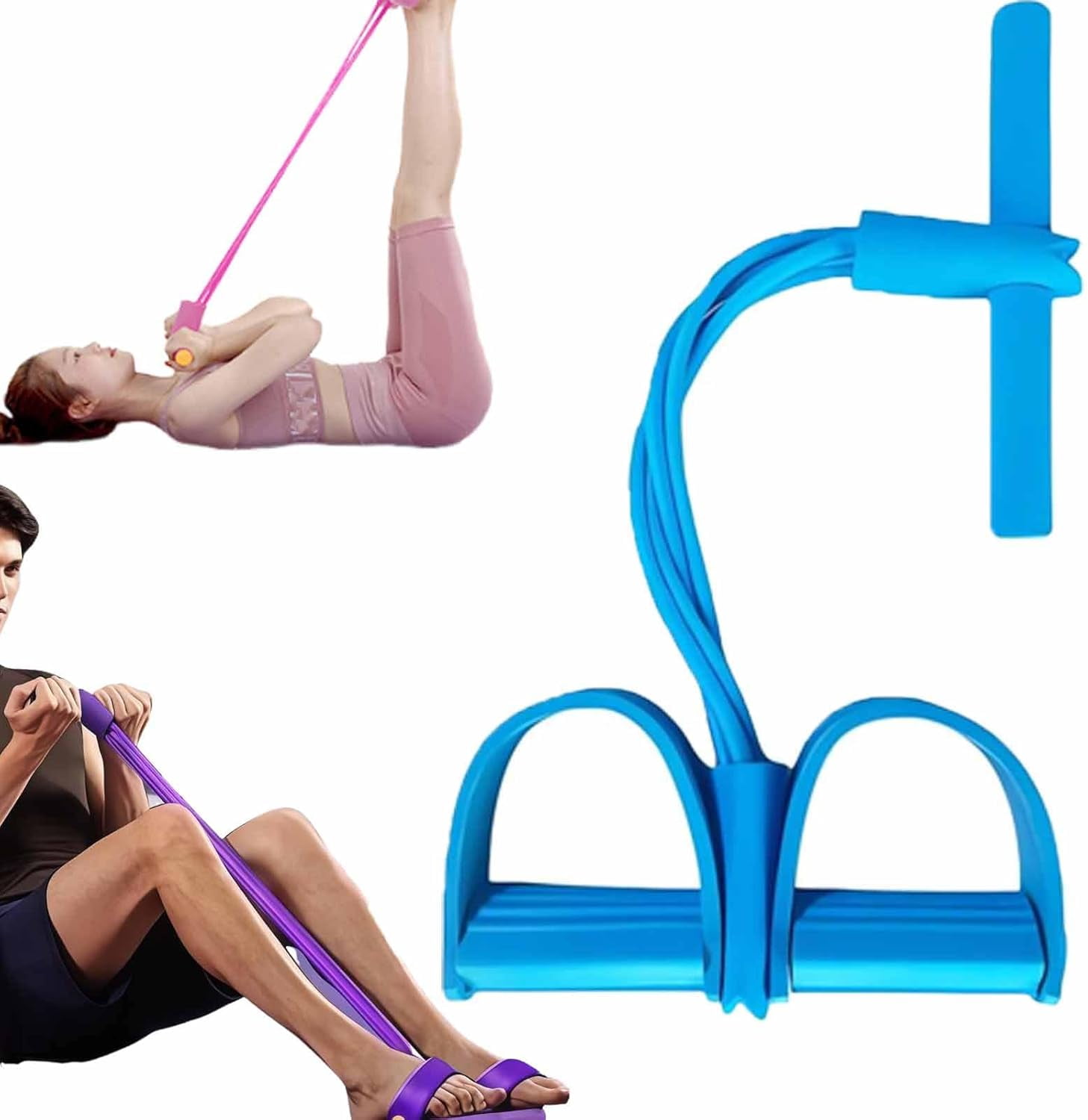 Upliftjoys Exerciser, Upliftjoys 21 Resistance Bands-4 Tube Pedal Ankle ...