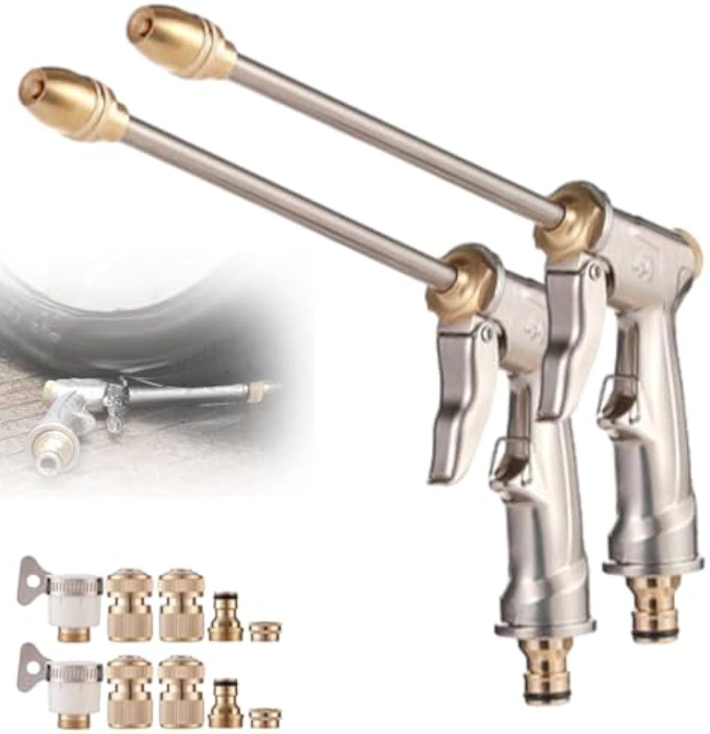Upliftjoys Garden Hose Nozzle, High Pressure Water Hose Nozzle Sprayer ...