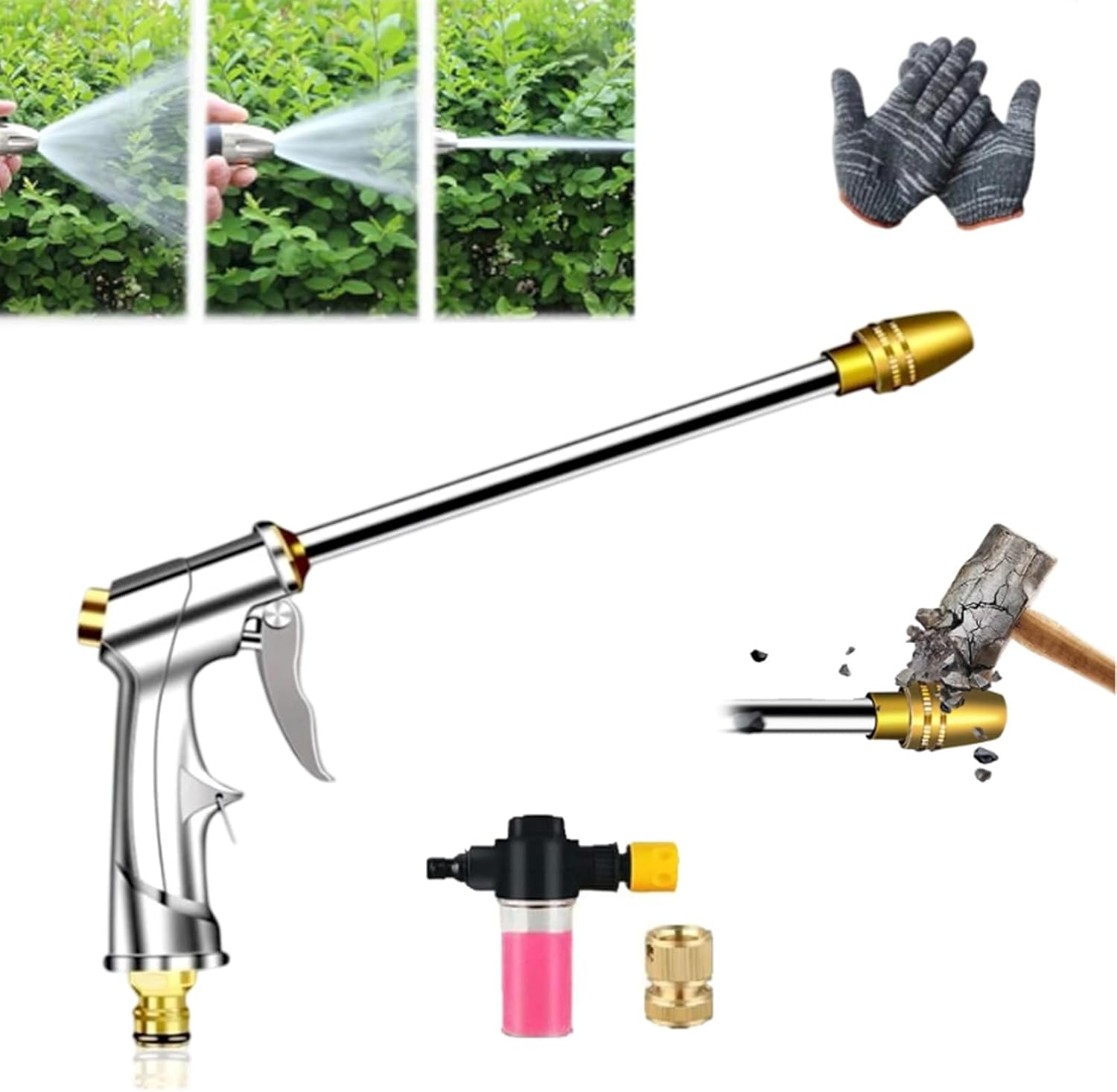 Upliftjoys Garden Hose Nozzle, Upliftjoys High Pressure Water Garden ...