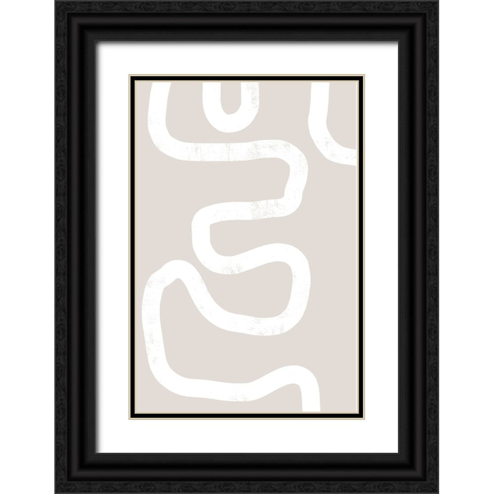 Uplusmestudio 11x14 Black Ornate Wood Framed with Double Matting Museum Art Print Titled ...