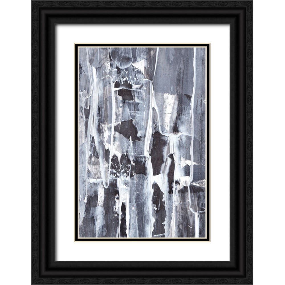 Uplusmestudio 11x14 Black Ornate Wood Framed with Double Matting Museum Art Print Titled ...