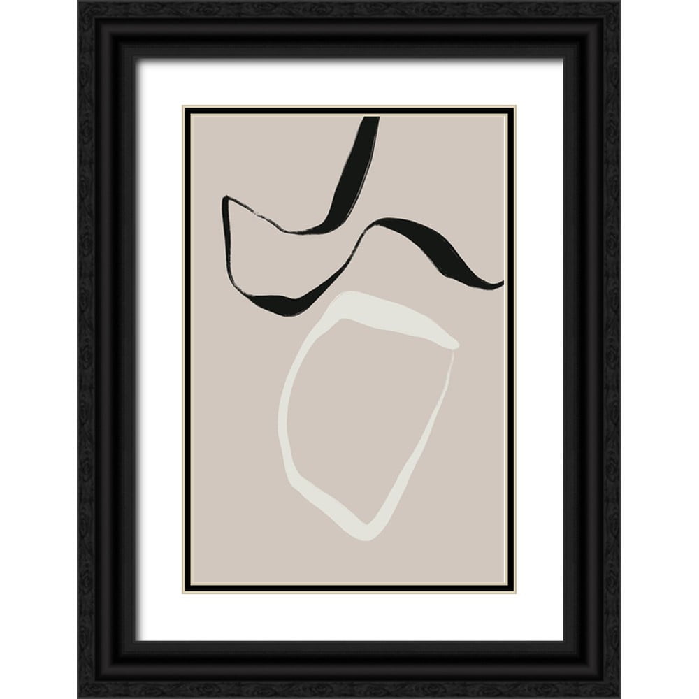 Uplusmestudio 11x14 Black Ornate Wood Framed with Double Matting Museum Art Print Titled ...