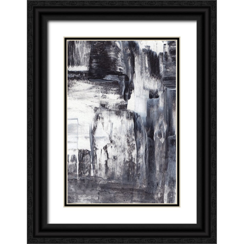 Uplusmestudio 13x18 Black Ornate Wood Framed with Double Matting Museum Art Print Titled ...
