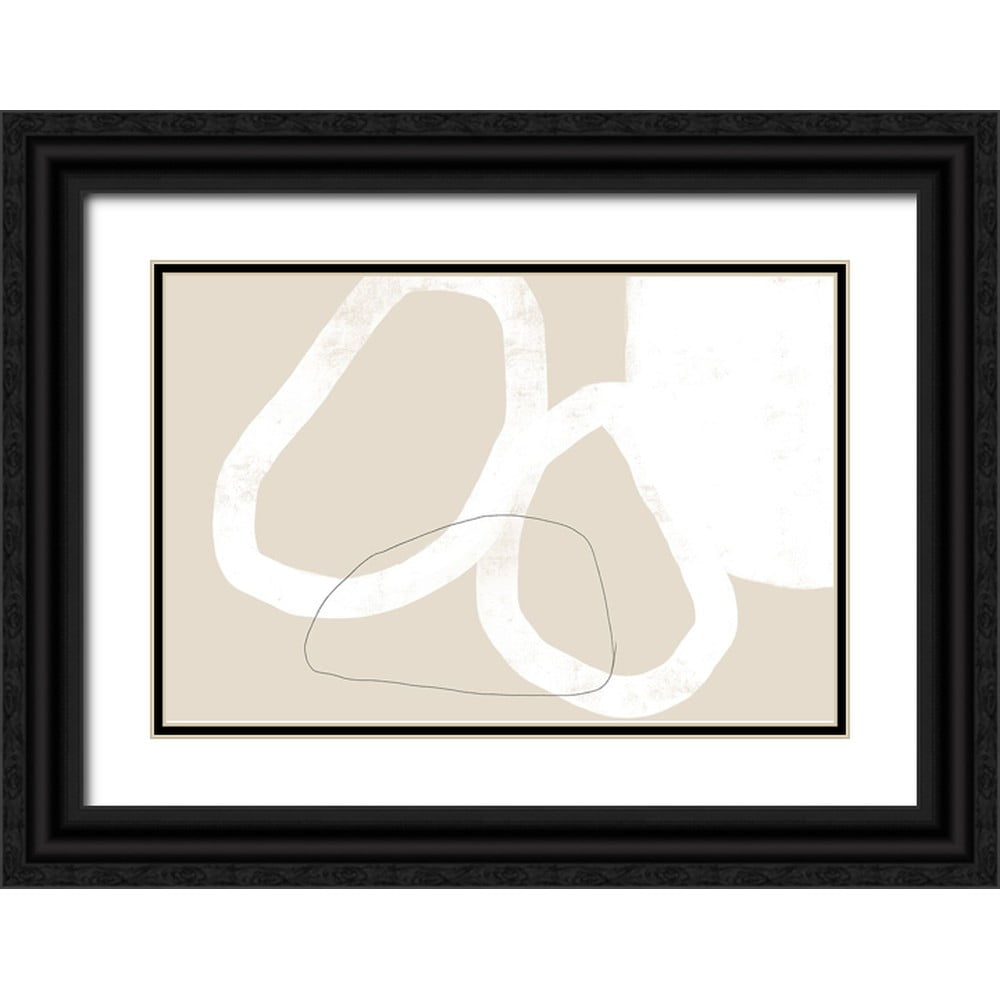 Uplusmestudio 14x11 Black Ornate Wood Framed with Double Matting Museum Art Print Titled ...