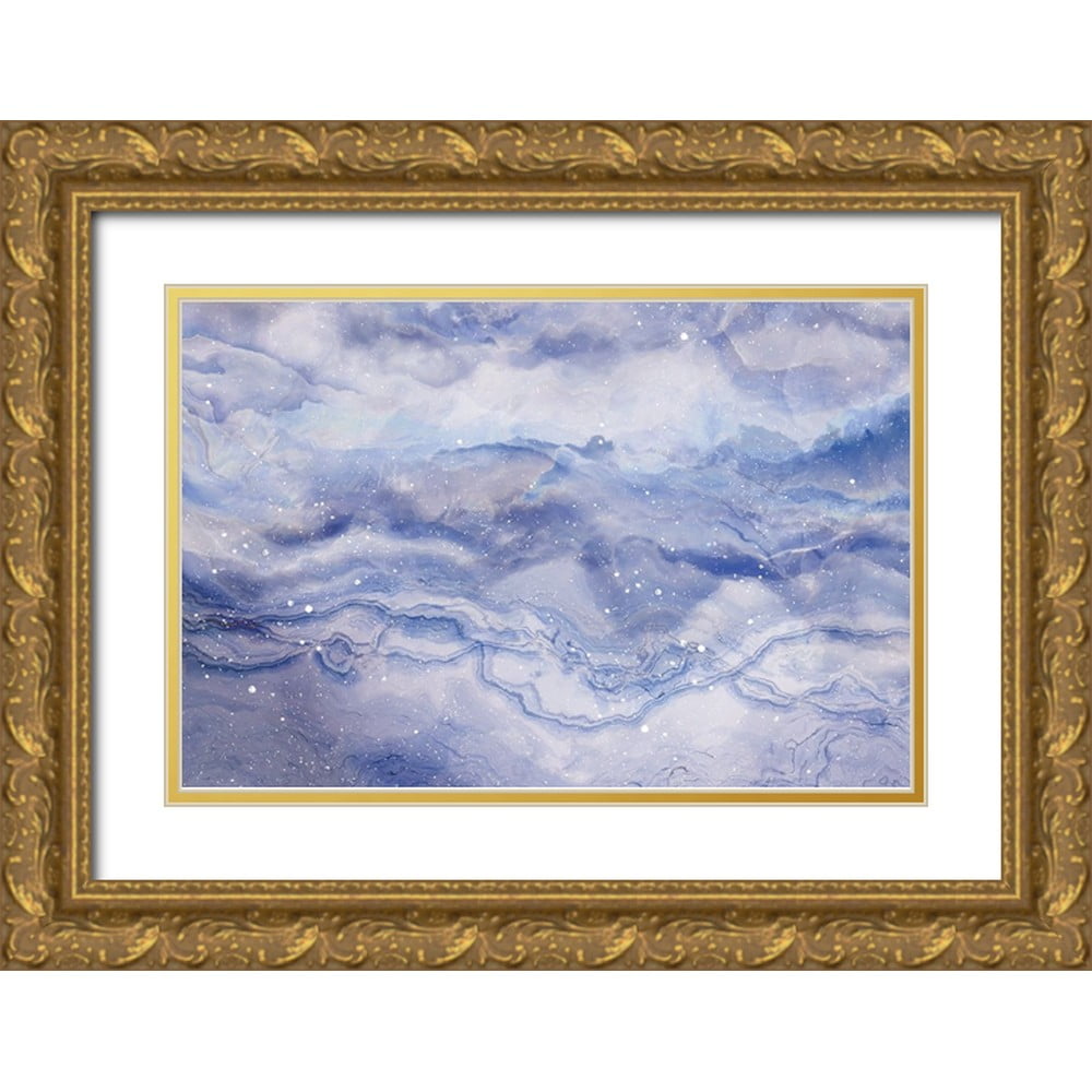 Uplusmestudio 14x11 Gold Ornate Wood Framed with Double Matting Museum Art Print Titled ...