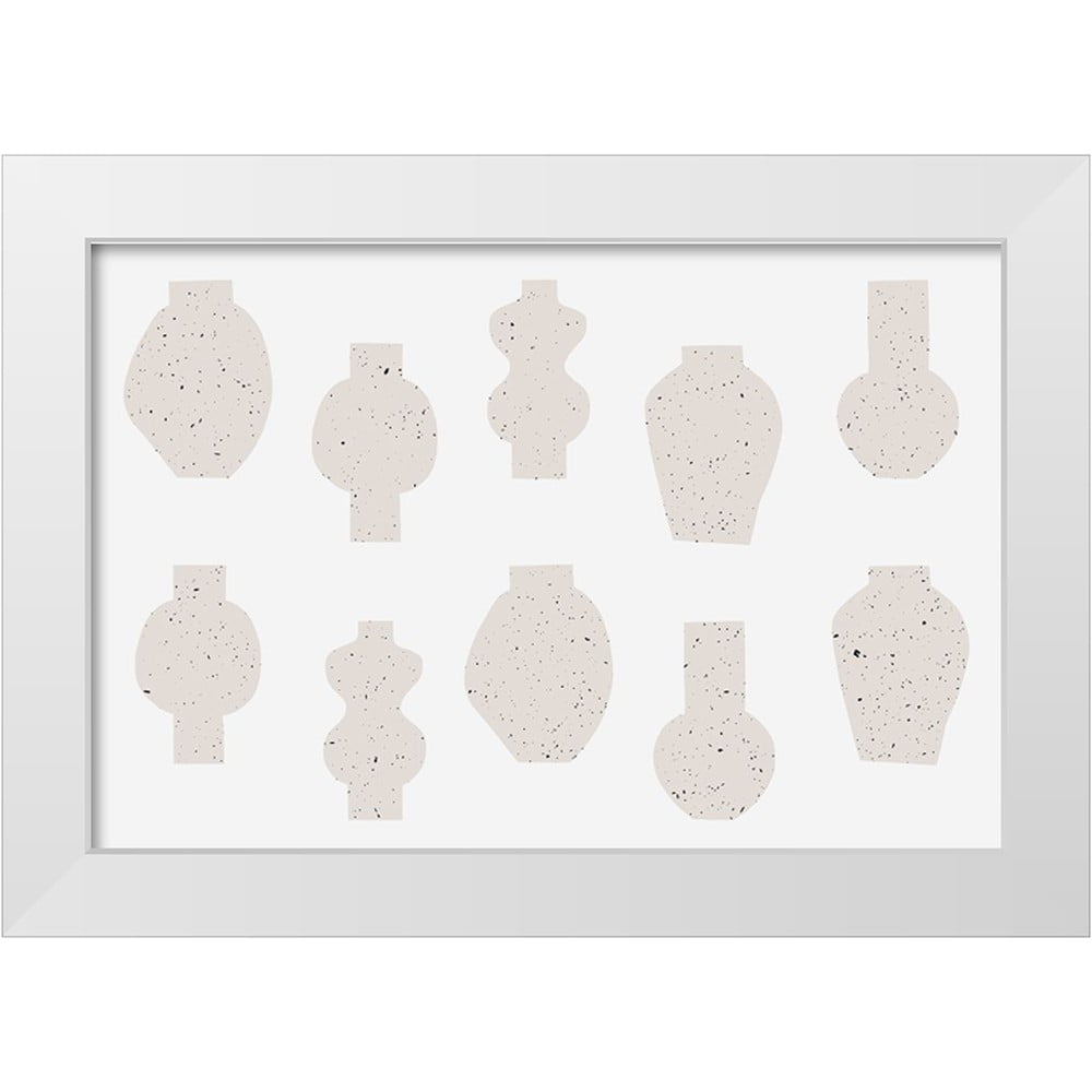 Uplusmestudio 14x11 White Modern Wood Framed Museum Art Print Titled ...