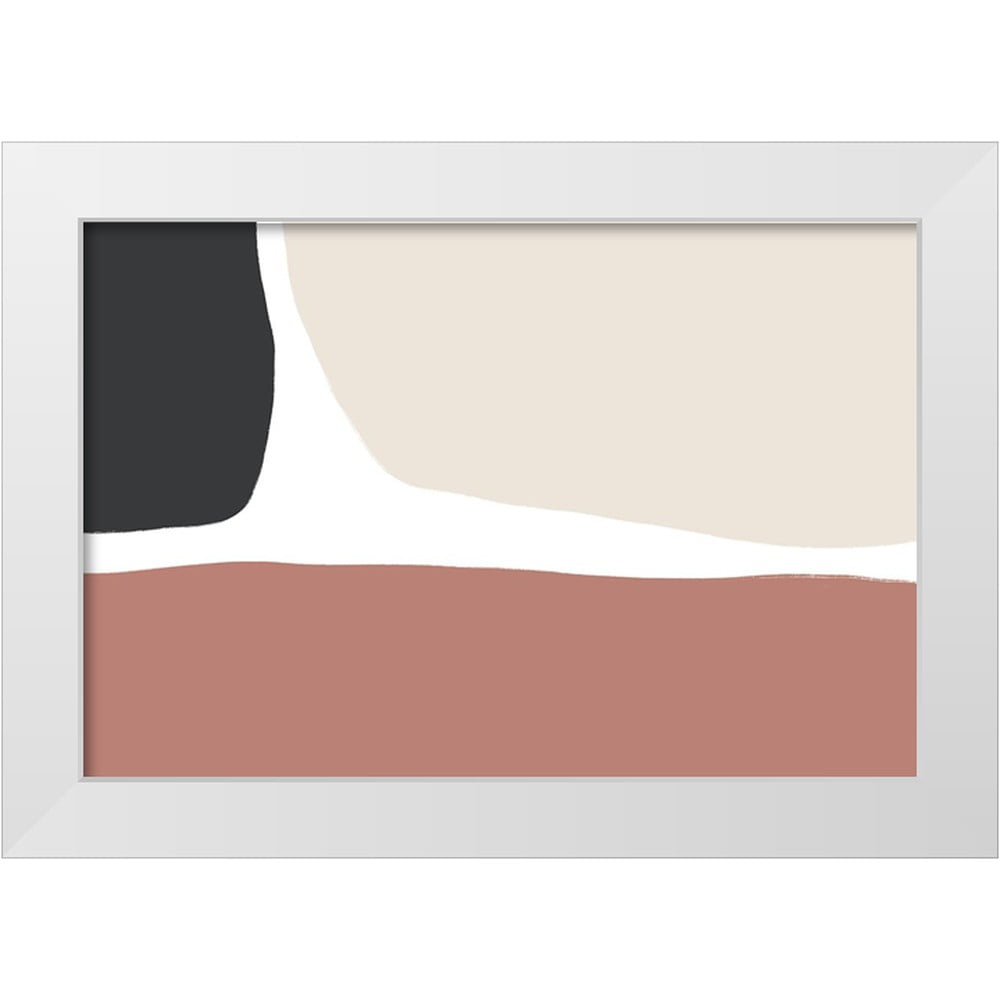 Uplusmestudio 14x11 White Modern Wood Framed Museum Art Print Titled - Natural Shades Trio ...