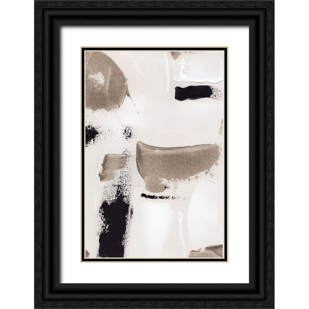 Uplusmestudio 17x24 Black Ornate Wood Framed with Double Matting Museum Art Print Titled ...