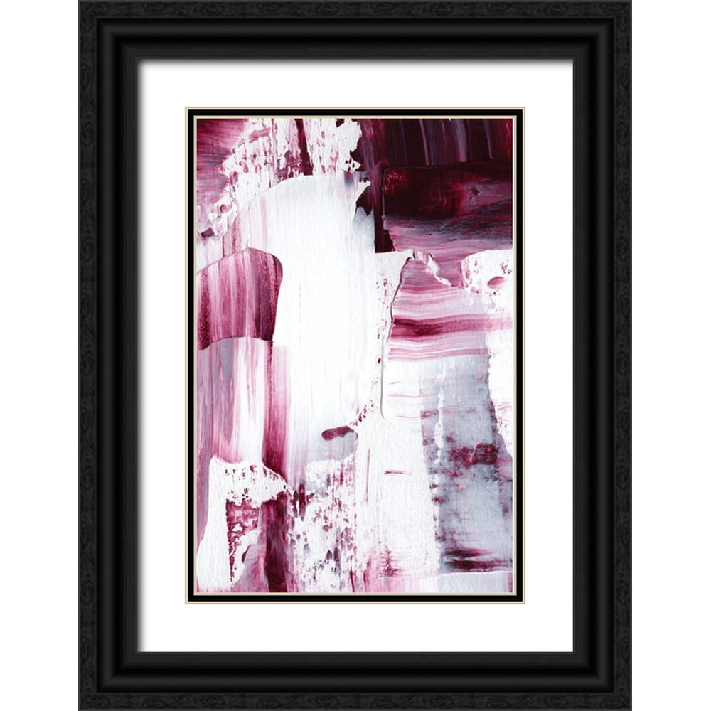 Uplusmestudio 17x24 Black Ornate Wood Framed with Double Matting Museum ...