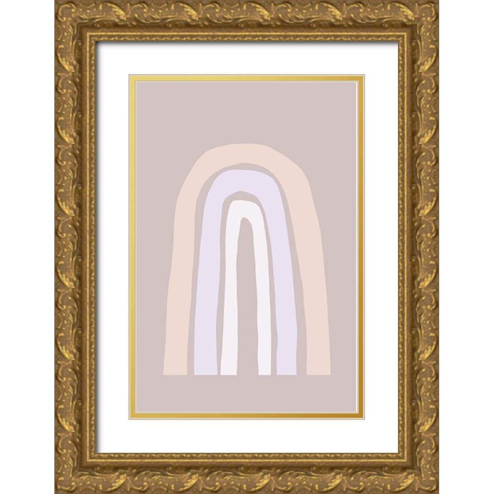 Uplusmestudio 17x24 Gold Ornate Wood Framed with Double Matting Museum Art Print Titled ...