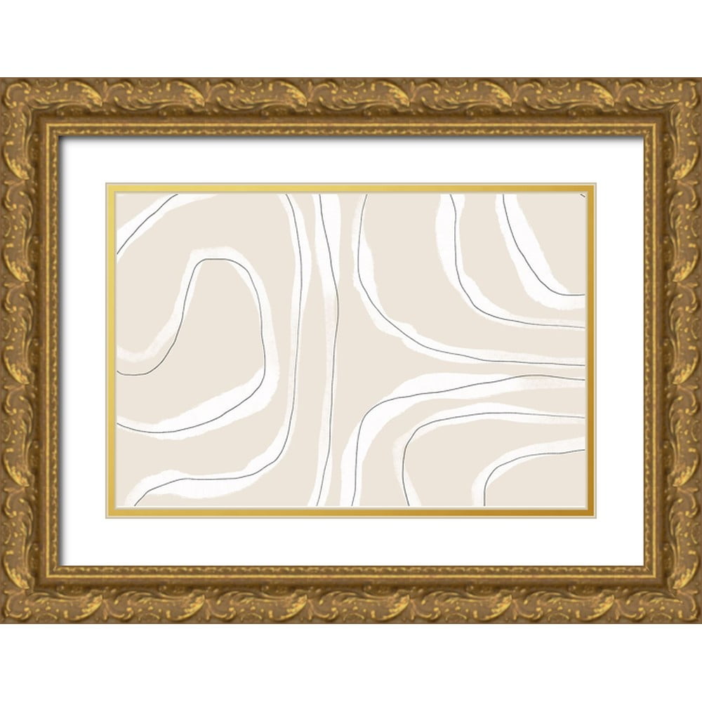 Uplusmestudio 18x13 Gold Ornate Wood Framed with Double Matting Museum Art Print Titled - Soft ...