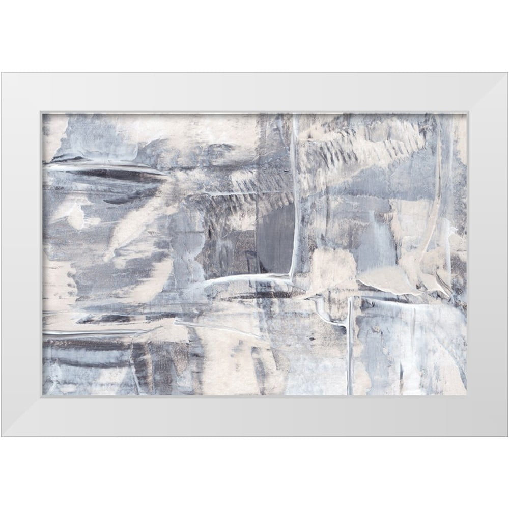 Uplusmestudio 18x13 White Modern Wood Framed Museum Art Print Titled - Abstract Texture No 5 ...