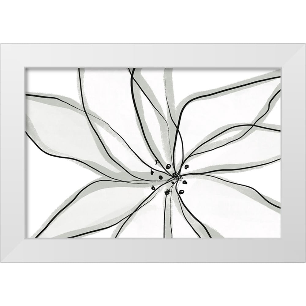 Uplusmestudio 18x13 White Modern Wood Framed Museum Art Print Titled - Fragile Flower - Walmart.com