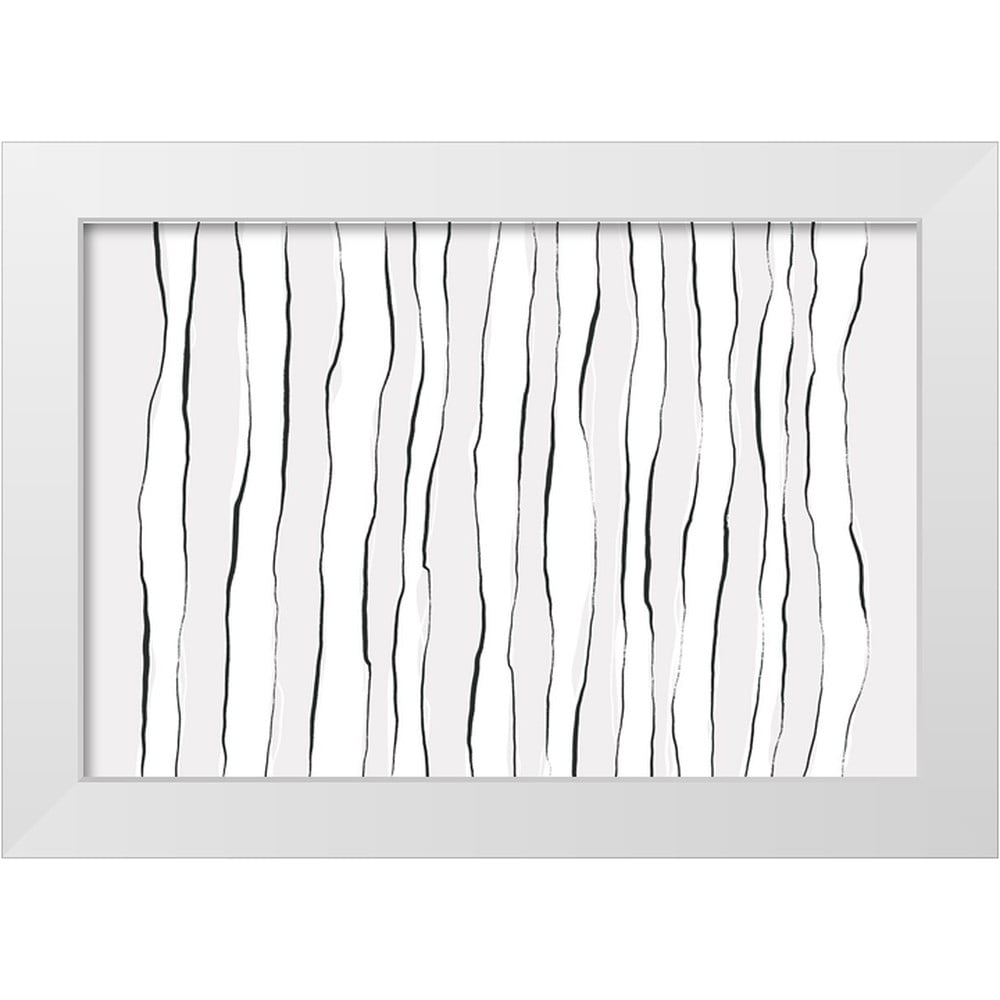 Uplusmestudio 18x13 White Modern Wood Framed Museum Art Print Titled - Line On Line - Walmart.com