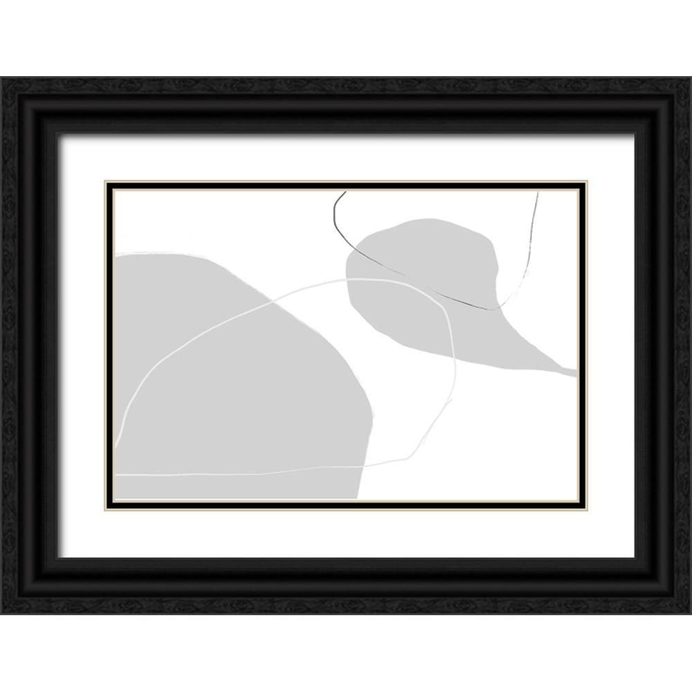 Uplusmestudio 24x17 Black Ornate Wood Framed with Double Matting Museum Art Print Titled ...