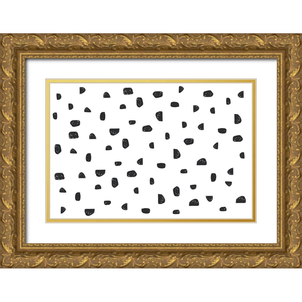 Uplusmestudio 24x17 Gold Ornate Wood Framed with Double Matting Museum ...
