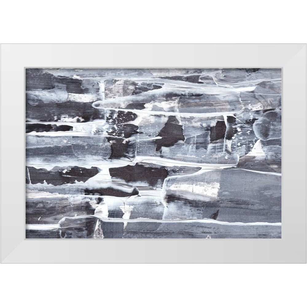 Uplusmestudio 24x17 White Modern Wood Framed Museum Art Print Titled - Abstract Texture No 3 ...