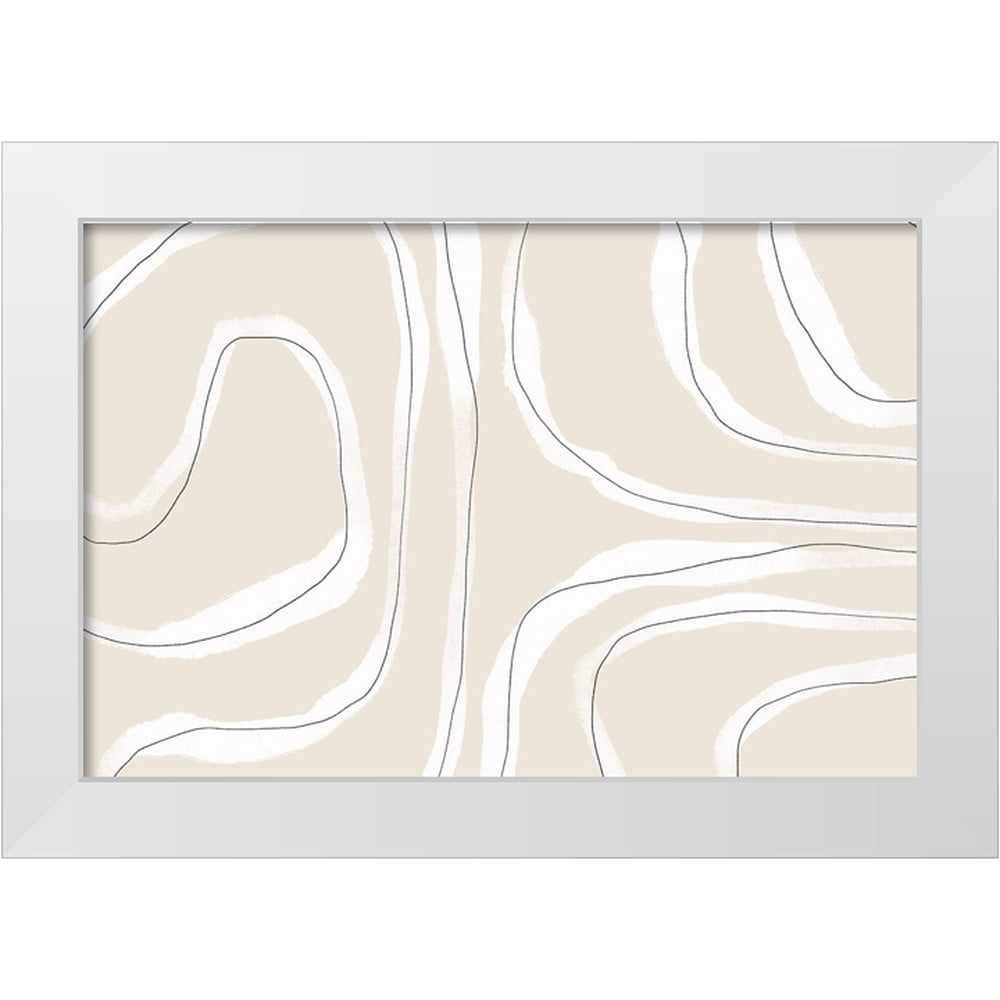 Uplusmestudio 24x17 White Modern Wood Framed Museum Art Print Titled - Soft Feeling - Walmart.com
