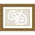 Uplusmestudio 32x23 Gold Ornate Wood Framed with Double Matting Museum Art Print Titled ...