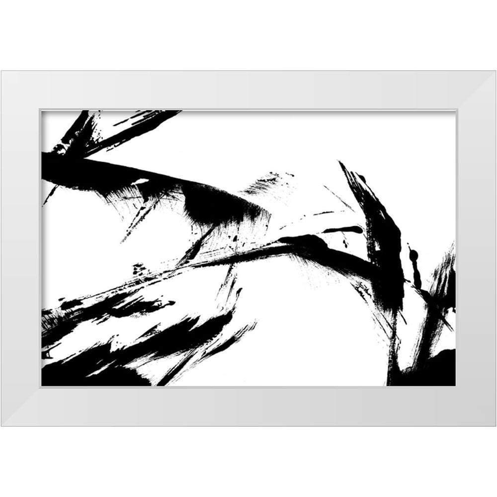 Uplusmestudio 32x23 White Modern Wood Framed Museum Art Print Titled ...