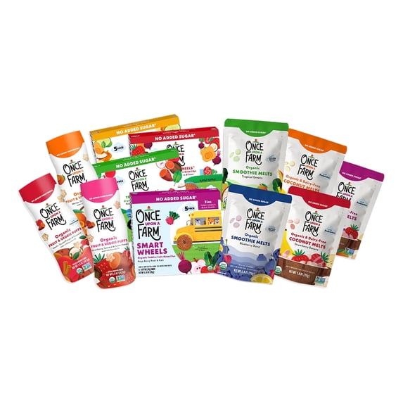 Once Upon a Farm Organic Baby & Toddler Snack Sampler, Puffs, Coconut ...