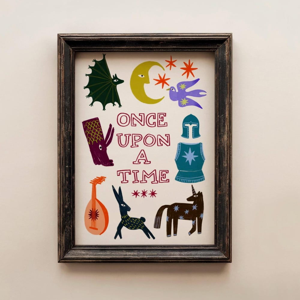 Once Upon A Time Fairytale Print Poster, Children'S Wall Art Bedroom ...