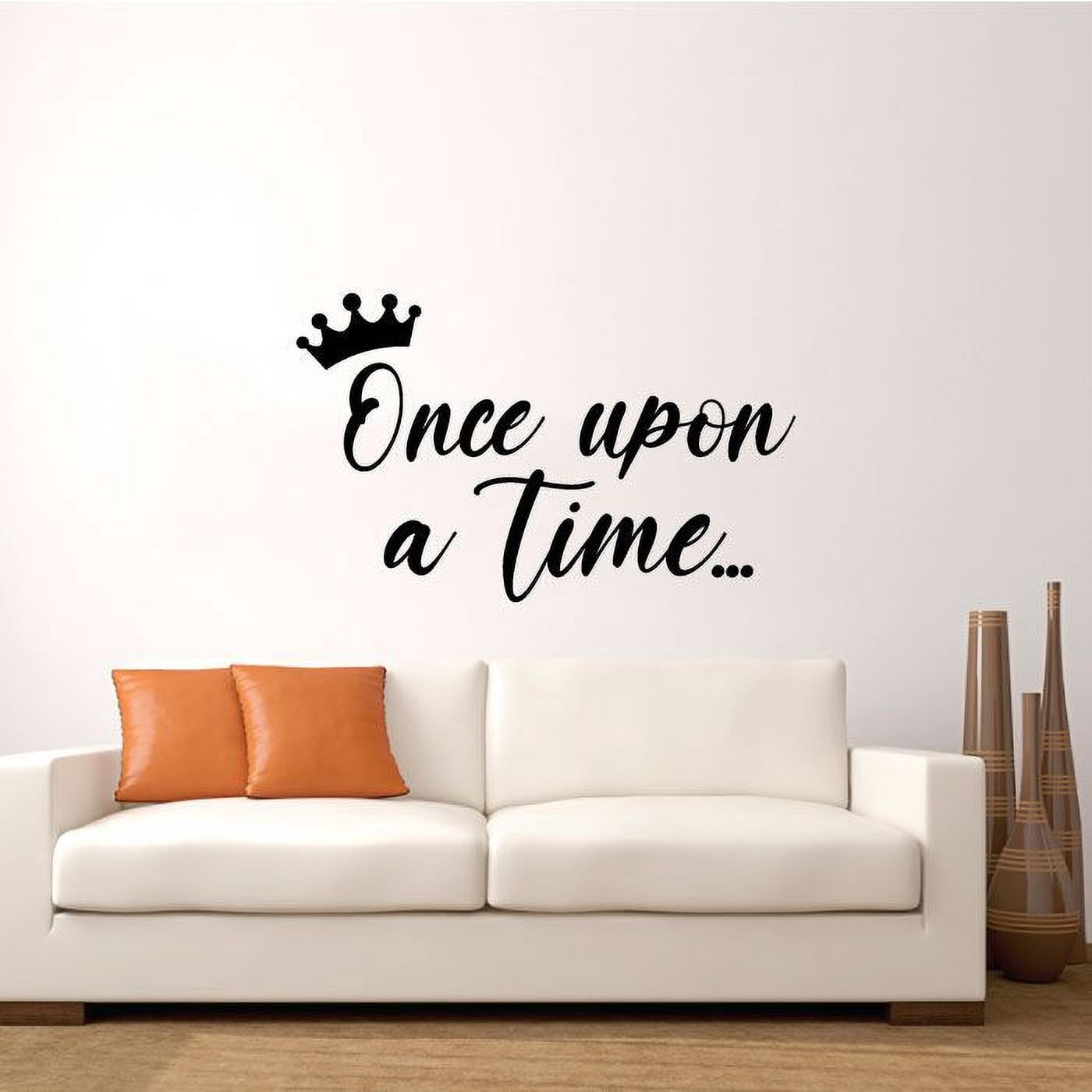 Once Upon A Time - Kids Study Room Inspirational Quote Cute Decor Vinyl ...