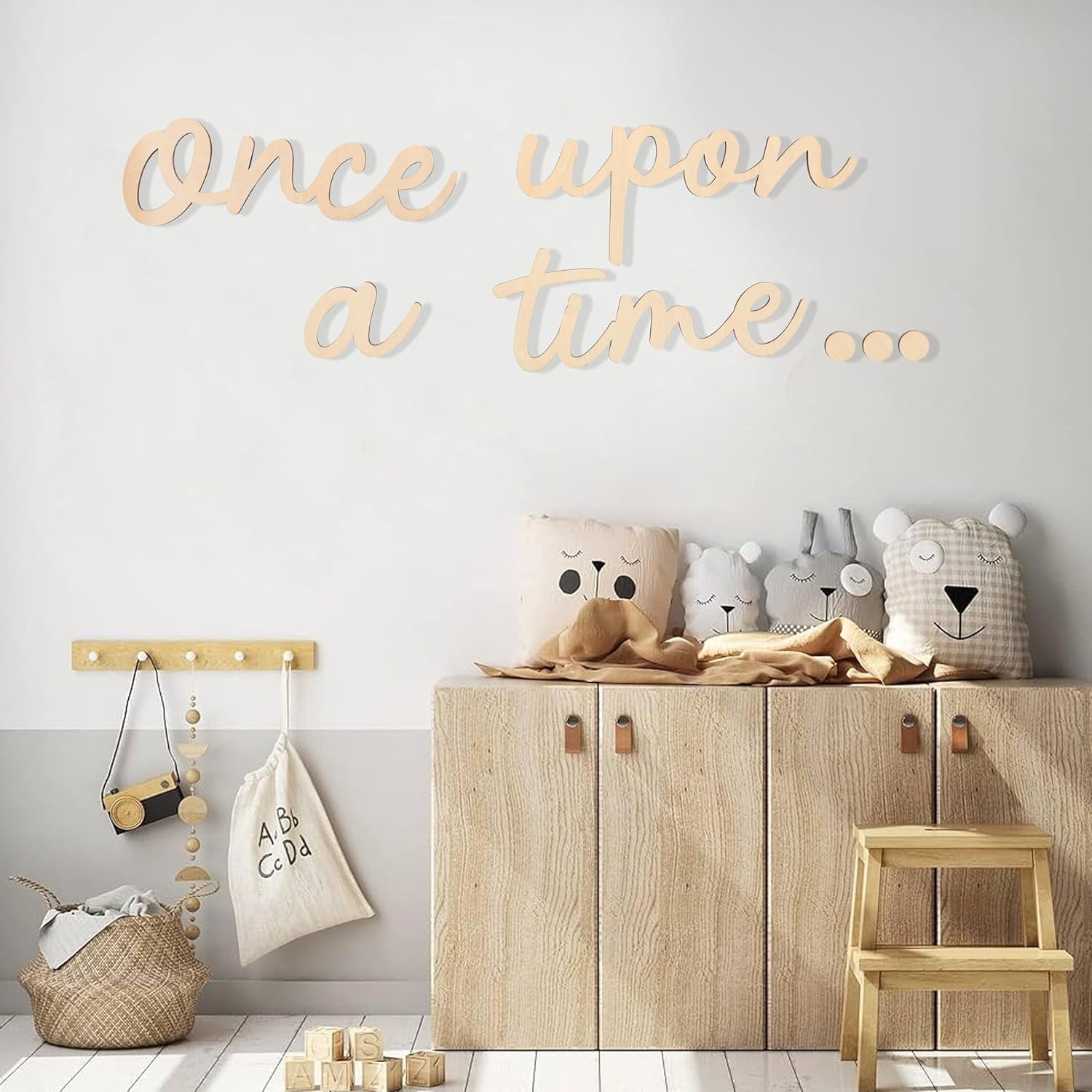 Once Upon A Time Wooden Sign, Playroom Sign, Safari Nursery, Wall ...