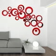 Uposao 24 Pieces Circle Wall Stickers Art Wall Decoration DIY Wall ...