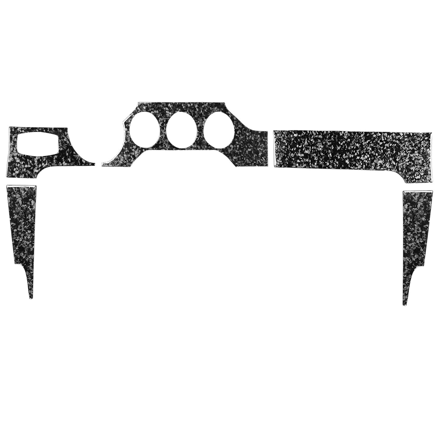 Uposao 5 Pieces Car Dashboard Decoration Stickers Forged Pattern Carbon ...