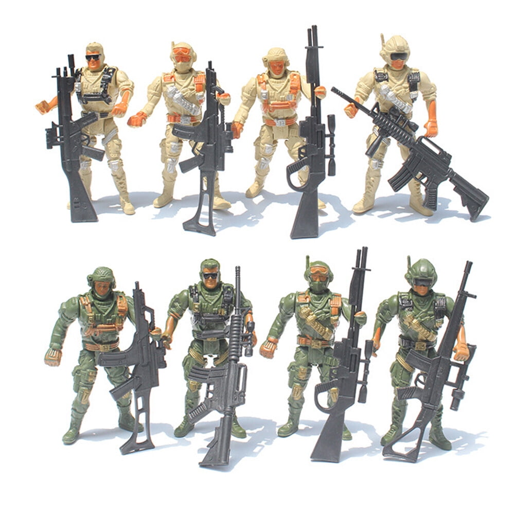 Uposao Army Men Toy Set Military Soldiers 9cm Plastic Army Men Action ...