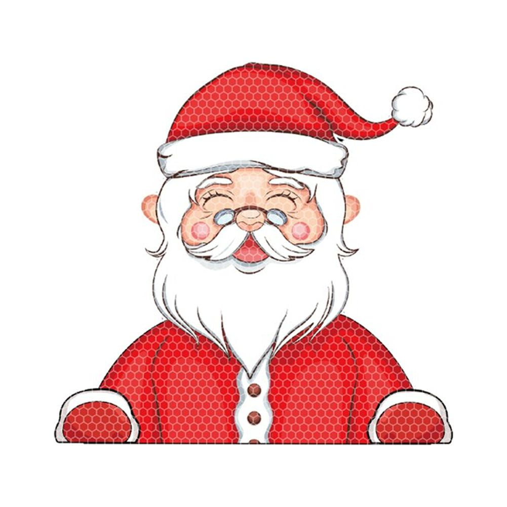 Uposao Reflective Christmas Car Decorative Sticker Santa Claus Xmas ...