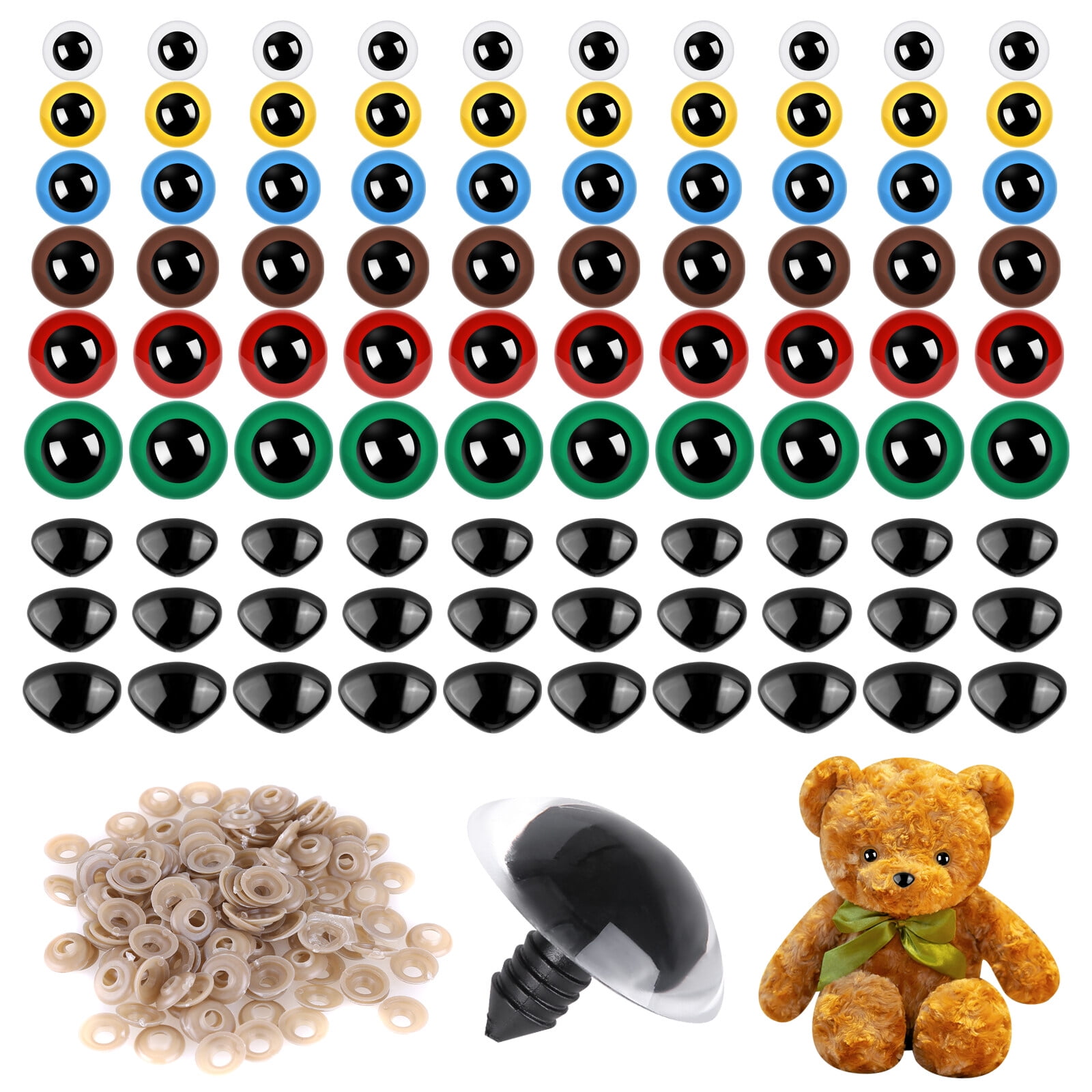 Uposao Safety Eyes 12-30mm Plastic Stuffed Animal Eyes Craft Crochet ...