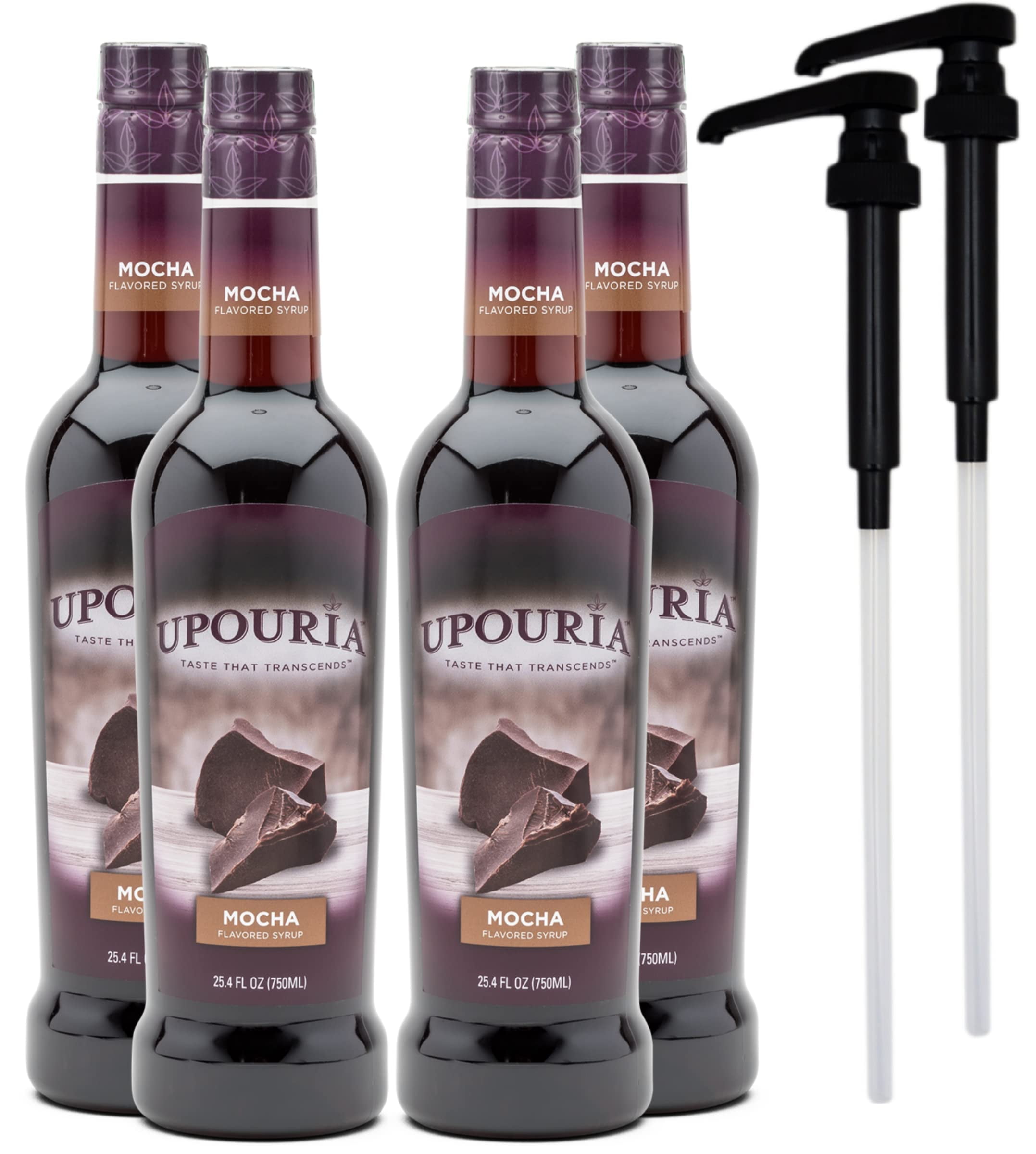 Upouria Mocha Coffee Syrup Flavoring, 100% Vegan, Gluten-Free, Kosher ...
