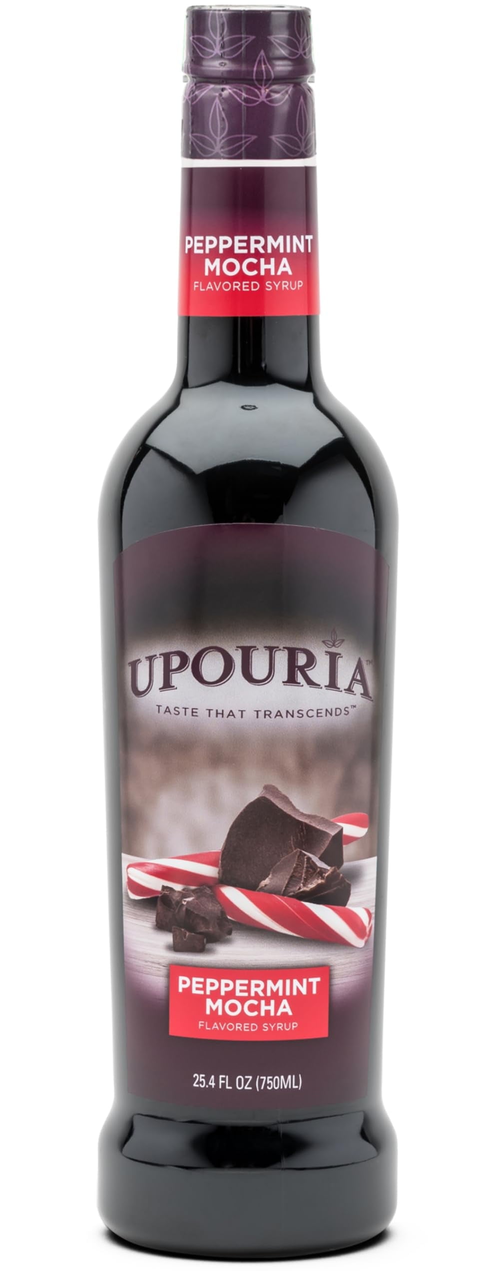 Upouria Peppermint Mocha Coffee Syrup Flavoring, 100% Vegan, Gluten ...