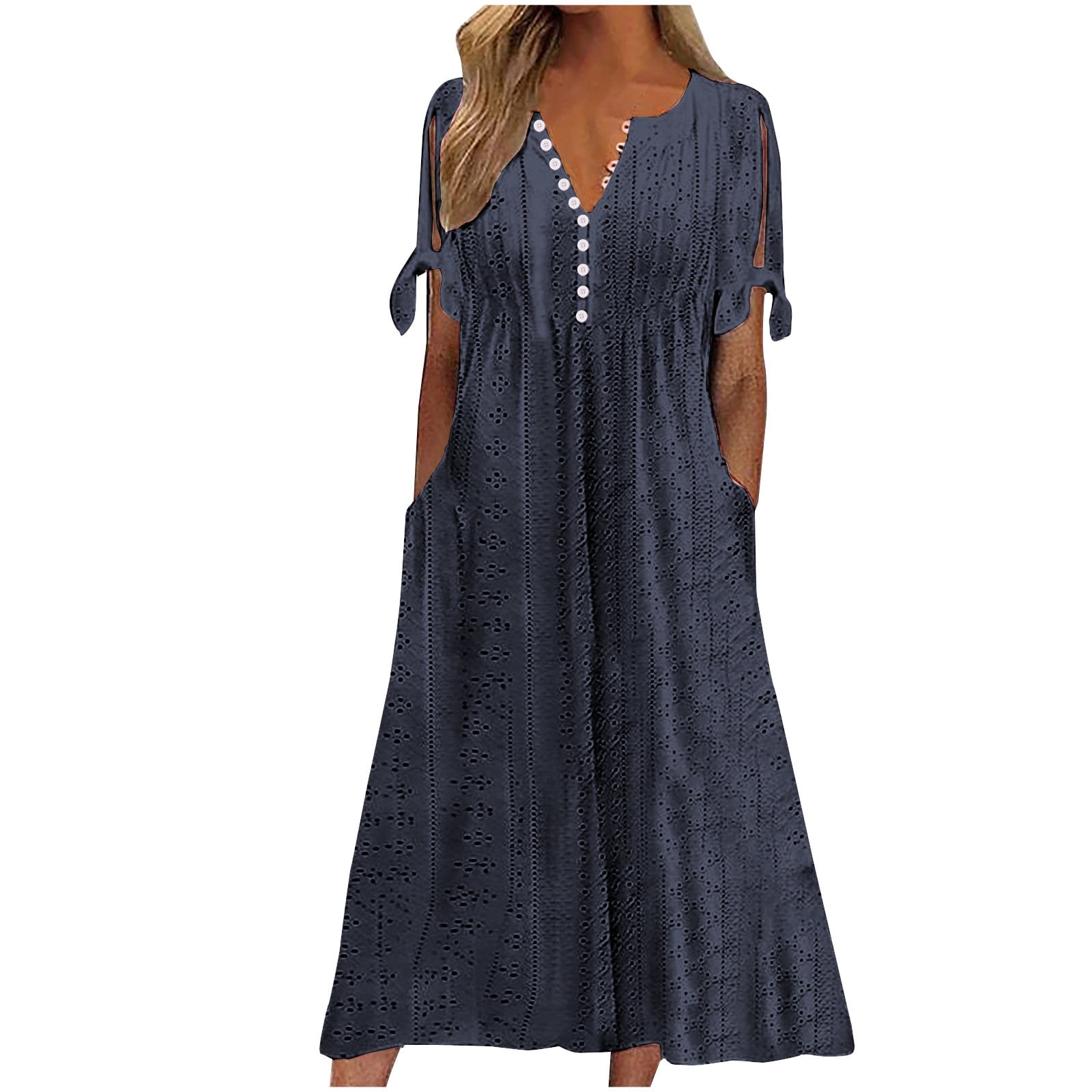 UPPADA Summer Dresses for Women 2025 Vacation Trendy Maxi Sundress Plus ...
