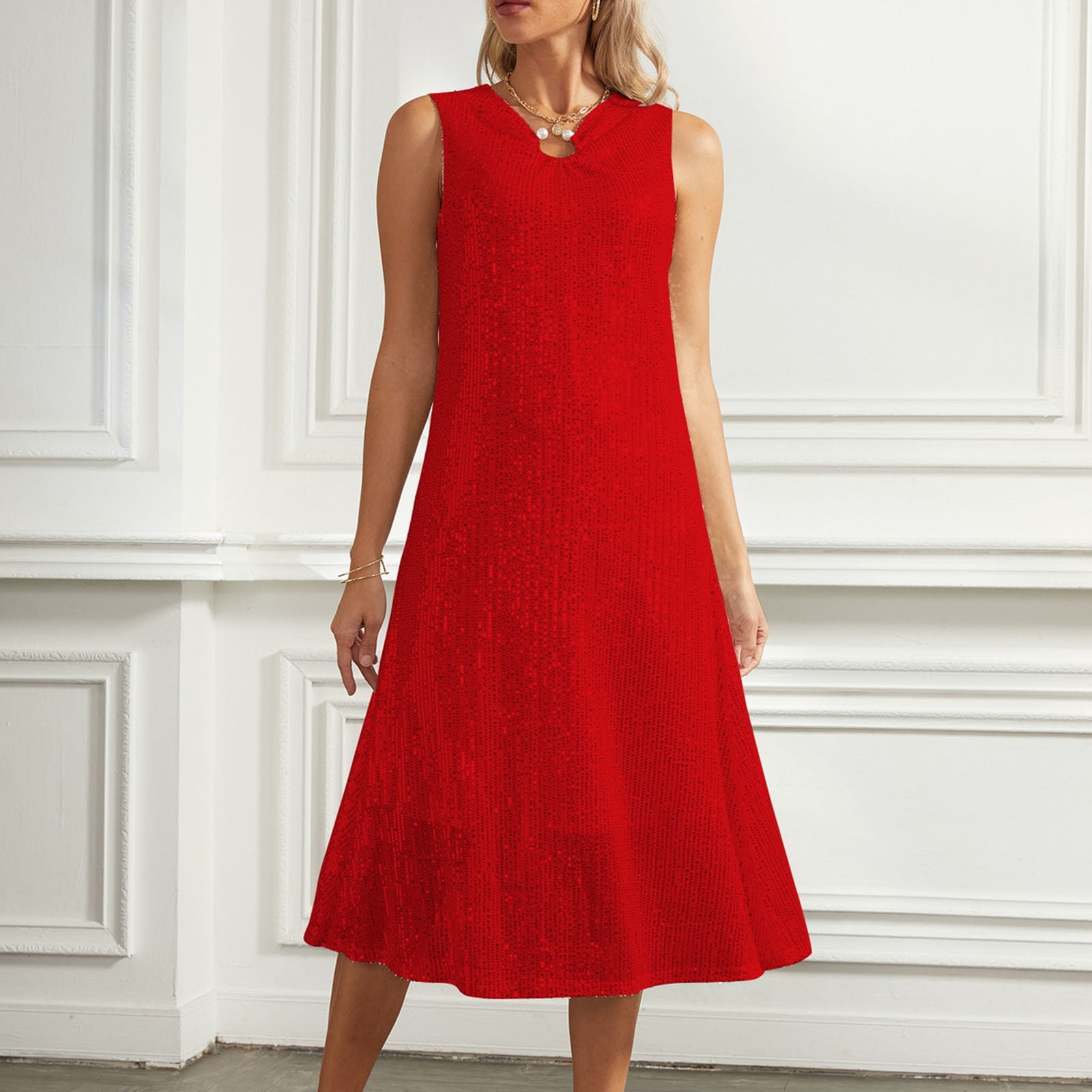 UPPADA Womens Bodycon Maxi Dress V Neck Halter Dress Ruched Cocktail Party Dress A-Line Dress ...