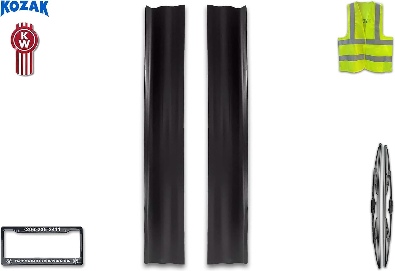 Upper Cab Fairing Extensions Set for Kenworth T680 2013-2021 - Walmart.com