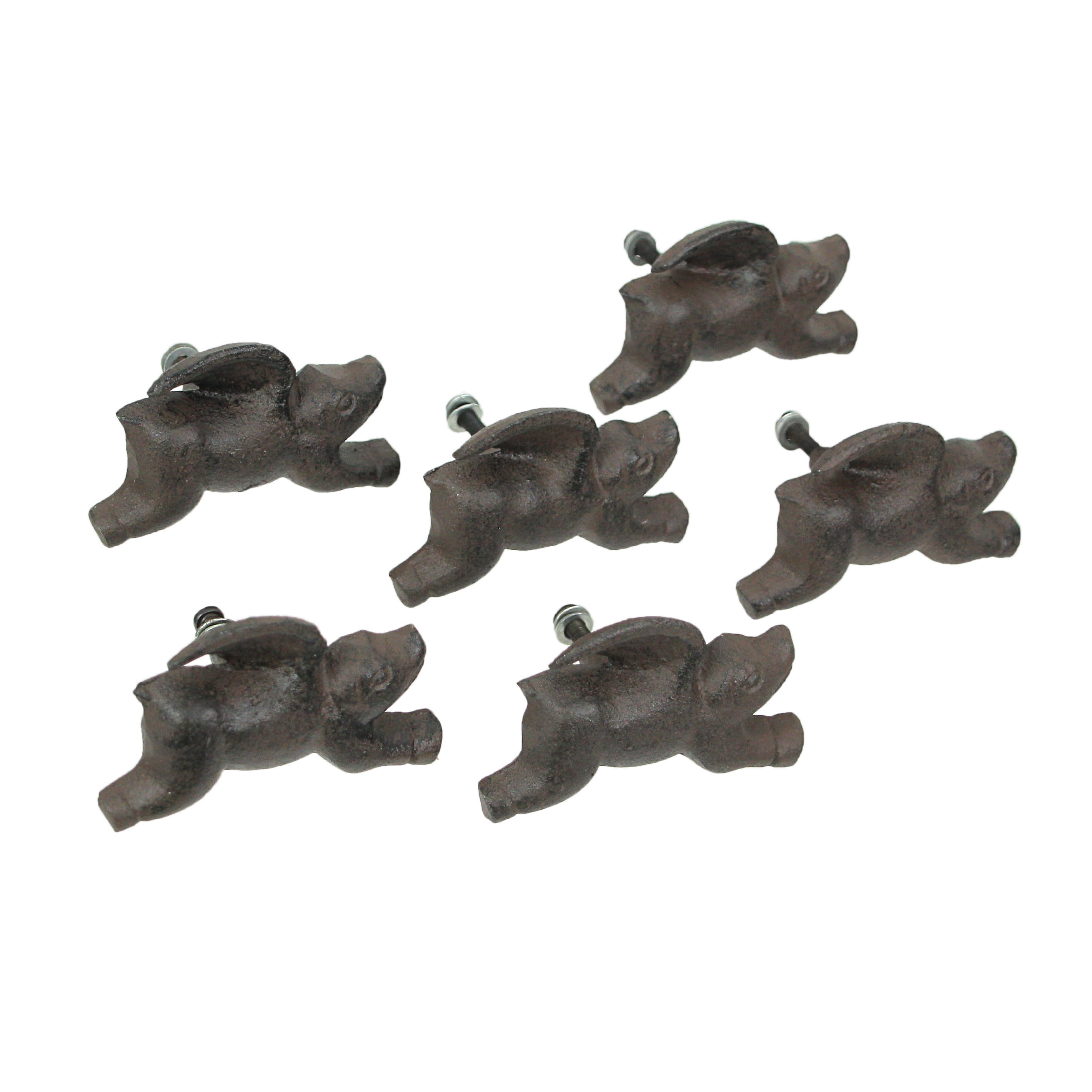 Upper Deck Cast Iron Flying Pig Drawer Pulls Cabinet Knobs Home Décor ...