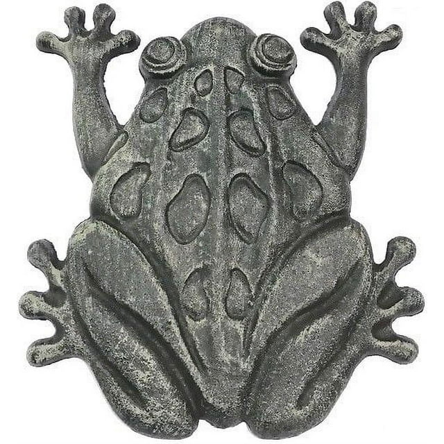 Upper Deck Cast Iron Frog Garden Stepping Stone, Decorative Walkway ...