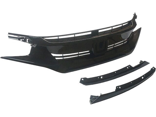 Upper Grille Assembly with Gloss Black Molding and Left and Right ...