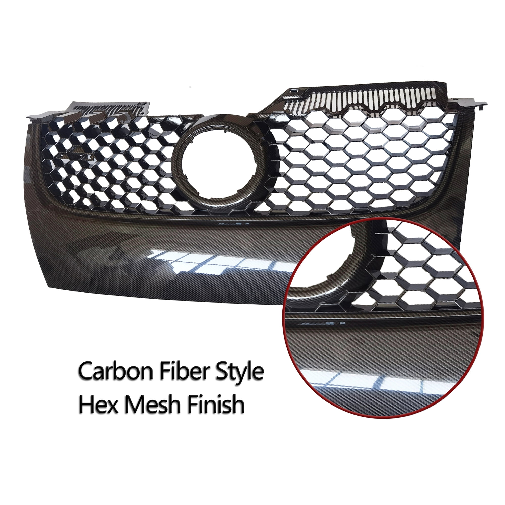 Upper Hex Mesh Grille Carbon Fiber Style For 2006 2007 2008 2009 ...