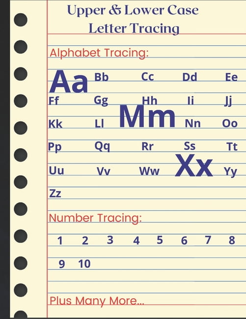 Upper & Lower Case Letter Tracing: Practice pen control, line tracing ...