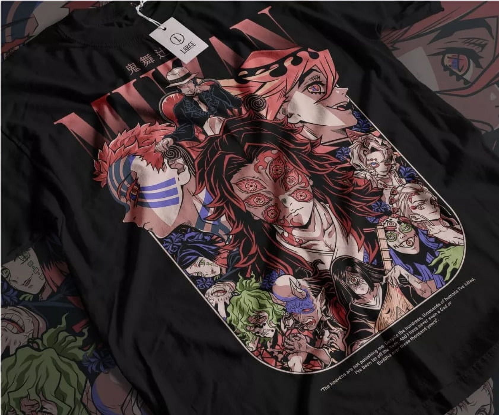 Upper Moons T-shirt Kimetsu no Yaiba Demon Slayer Anime black Shirt All ...