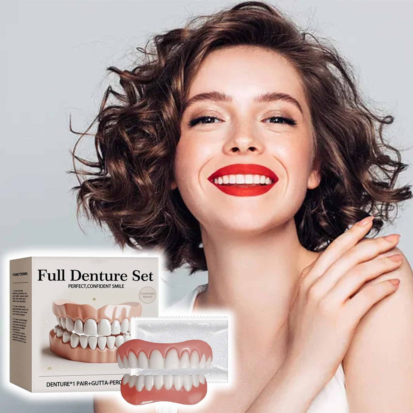 Upper and Lower Denture, Teeth Repairing Denture for Women and Men ...