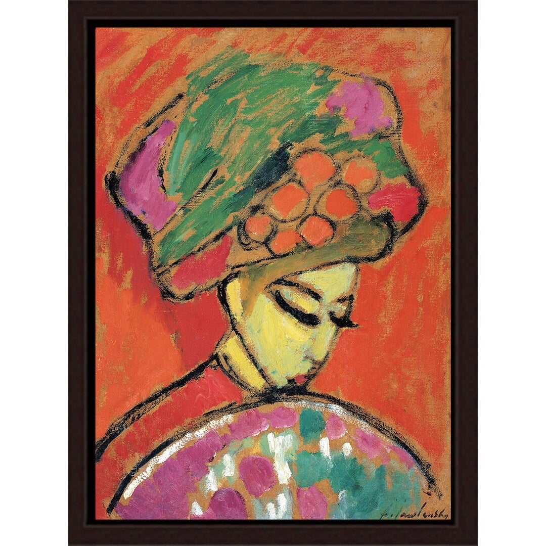 UpperPin Inc. Young Girl with a Flowered Hat by Alexej von Jawlensky Giclee Print Oil Painting ...