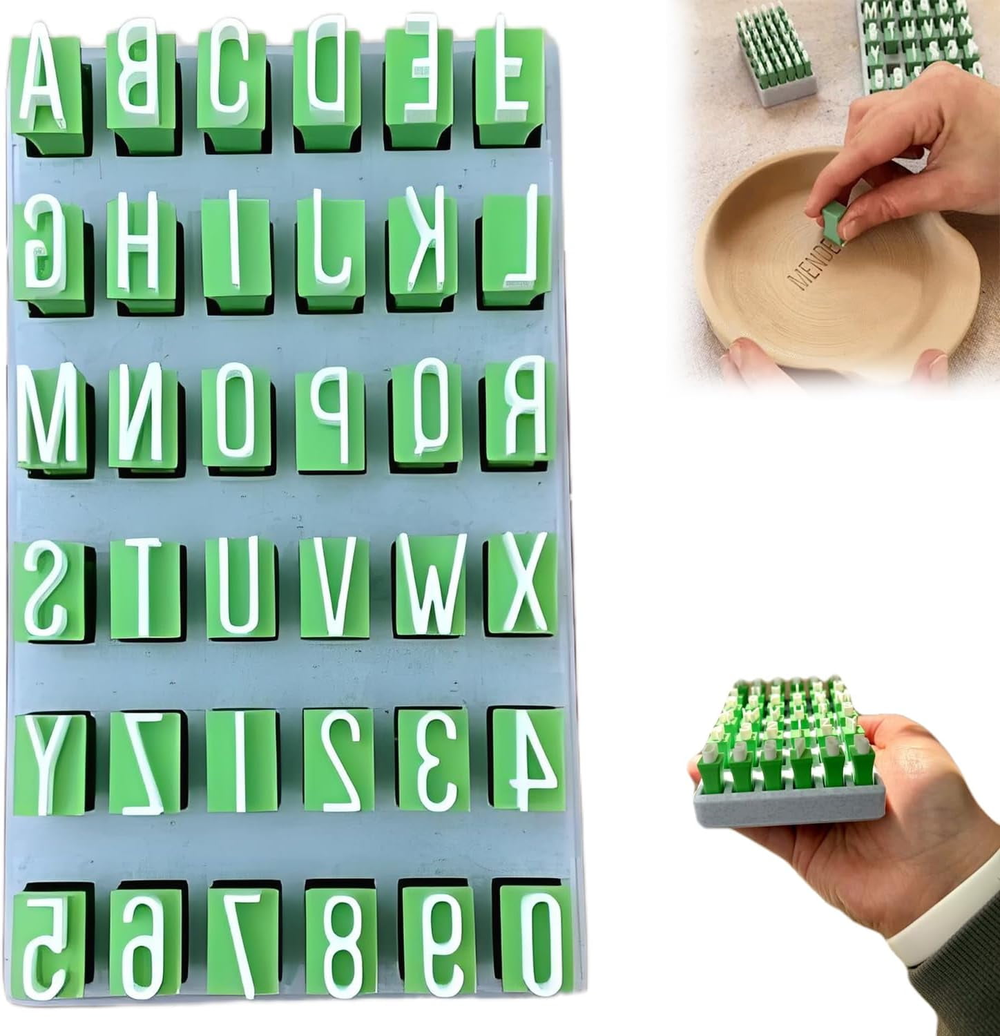 Uppercase and Lowercase Alphabet Clay Stamp Sets,DIY Handmade Alphabet Mold,Polymer Clay Stamps ...