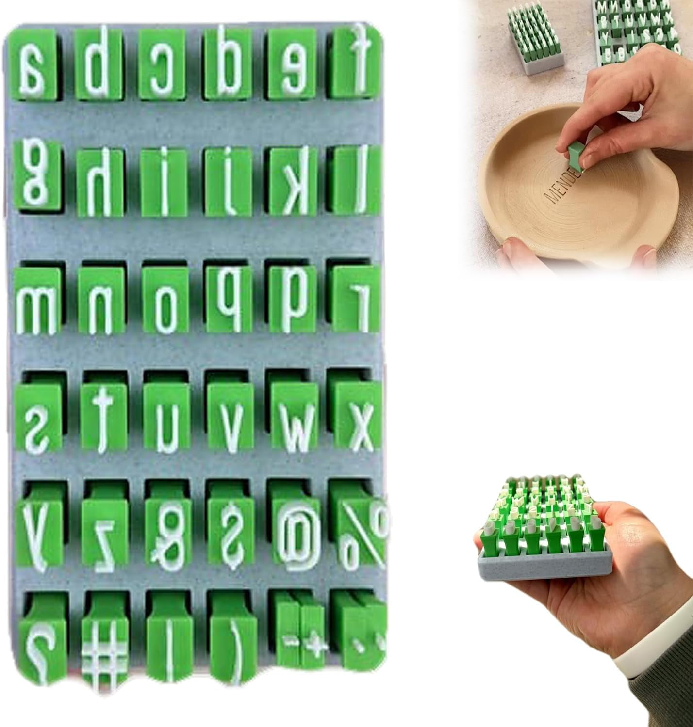 Uppercase and Lowercase Alphabet Clay Stamp Sets,DIY Handmade Alphabet ...